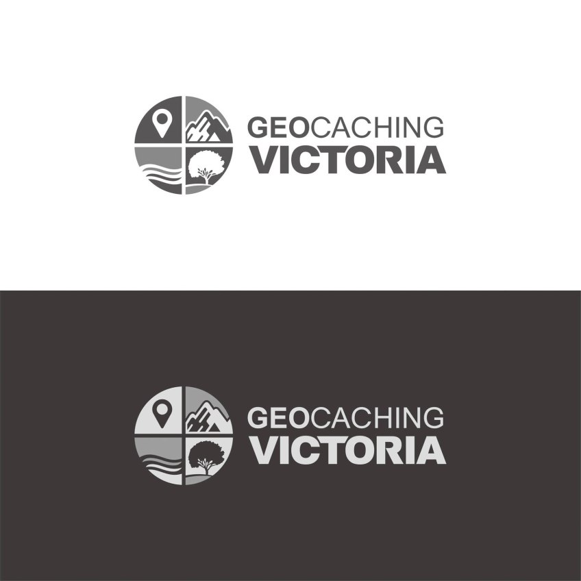Geocaching Victoria Logo BW | Geocaching Victoria